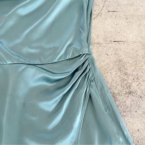 Reformation | Dresses | Reformation Nwt Alanis Silk Dress In Verdigris ...
